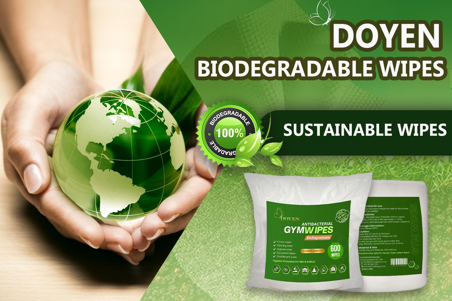 Biodegradable Gym Wipes – Eco-Friendly Fitness Hygiene Solution